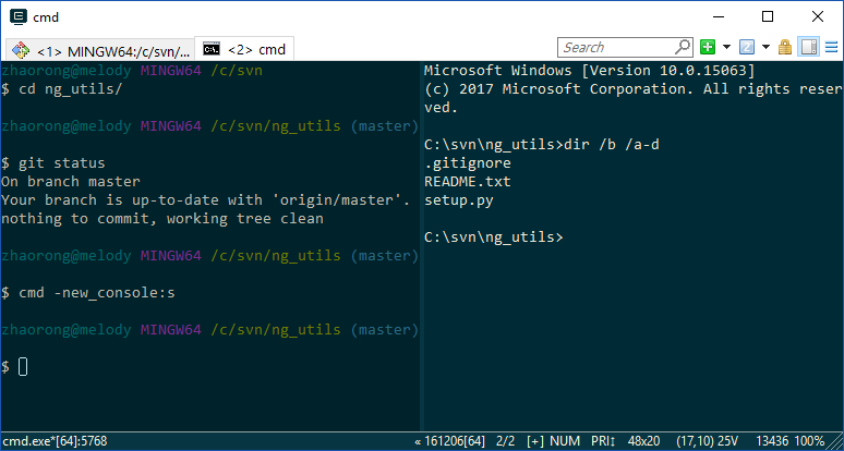 Running Git Bash And Windows Cmd exe In ConEmu